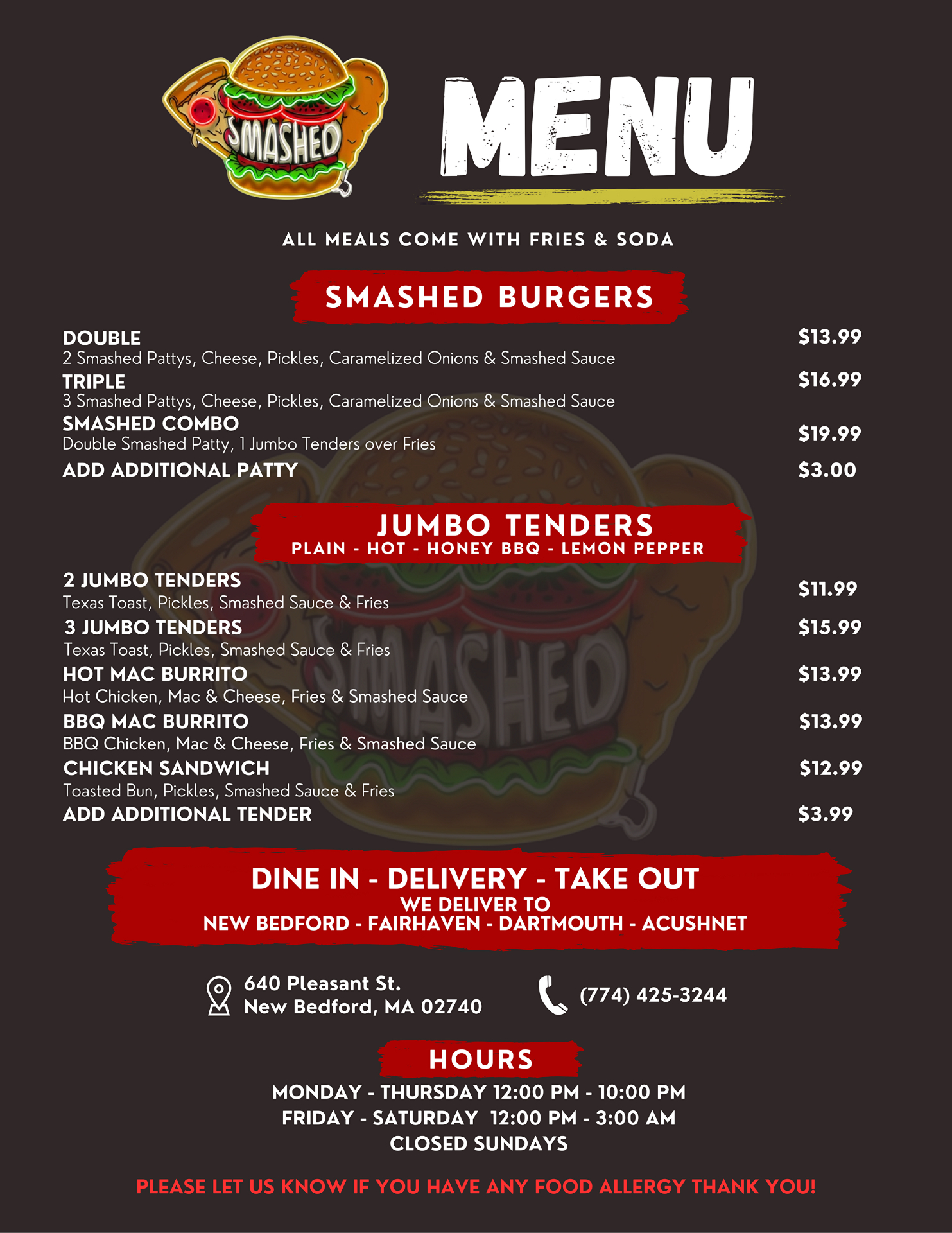 Smashed Burger | Late Night Burgers in New Bedford, MA